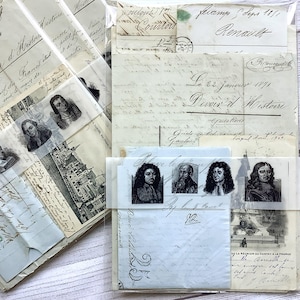 Antique French Handwritten Papers, 1880s to Early 1900s, Authentic ...