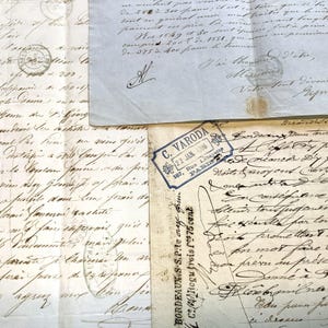 Antique French Handwritten Papers, 1880s to Early 1900s, Authentic ...