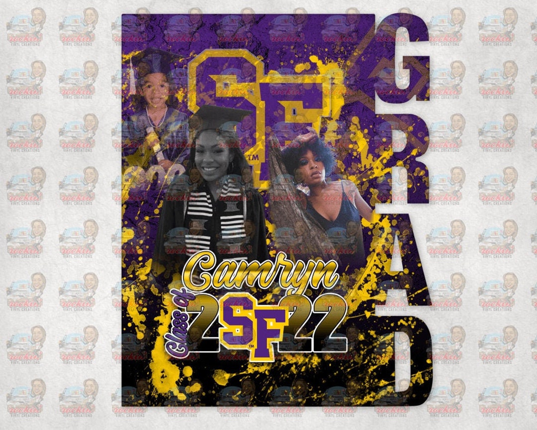 Graduation Splash Photo Frame | Rockin' Vinyl Creations - Etsy