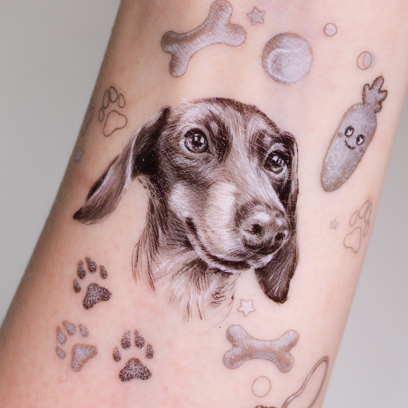 Dog Temporary Tattoo - Etsy