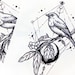 Black Moon Bird Tattoo Flash Delicate Swallow Tattoo Animal Tattoo ...