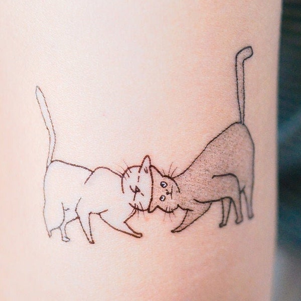 Cat Tattoo - Etsy