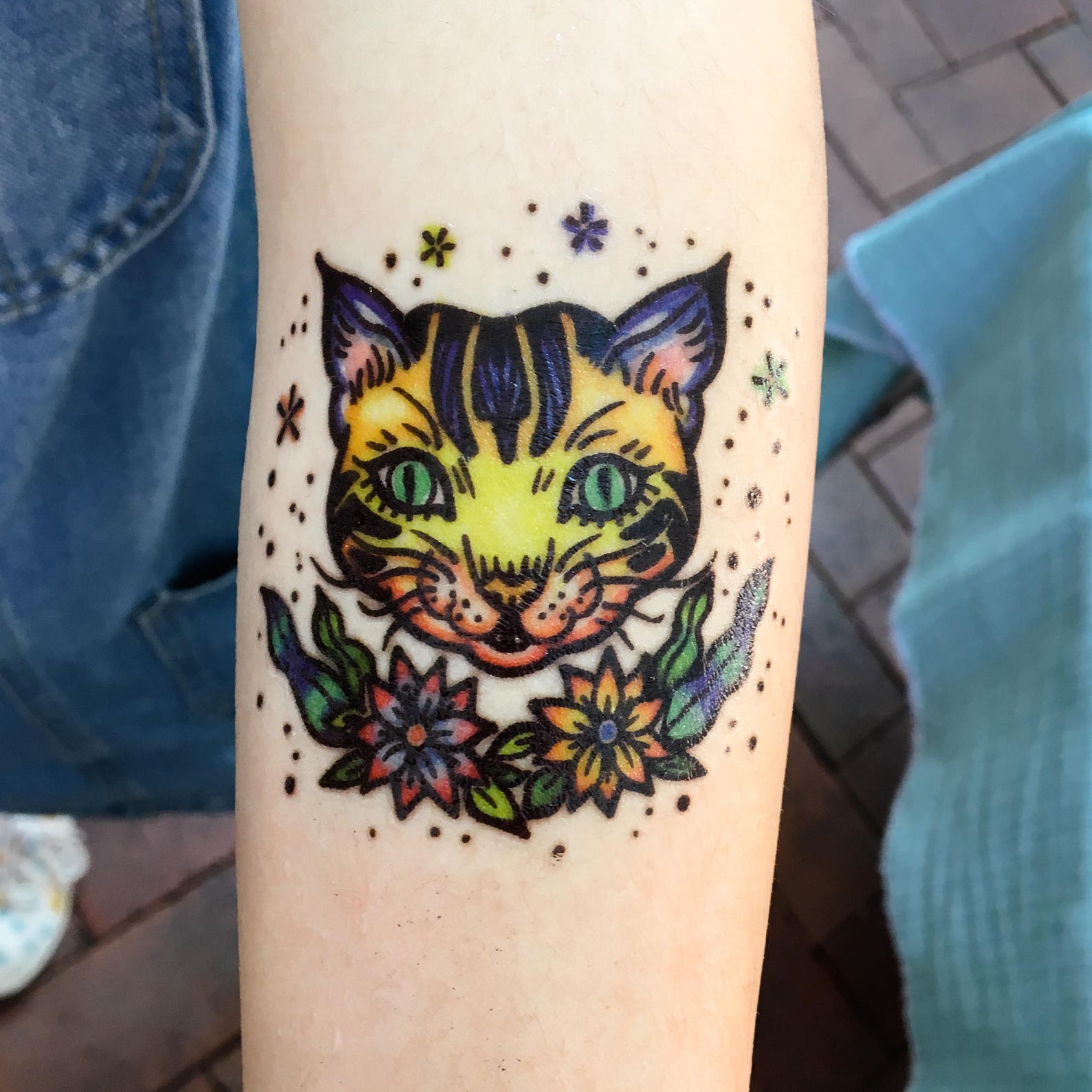 Old School Tattoo Old School Cat Tattoo Pop Color Tattoos - Etsy Hong Kong