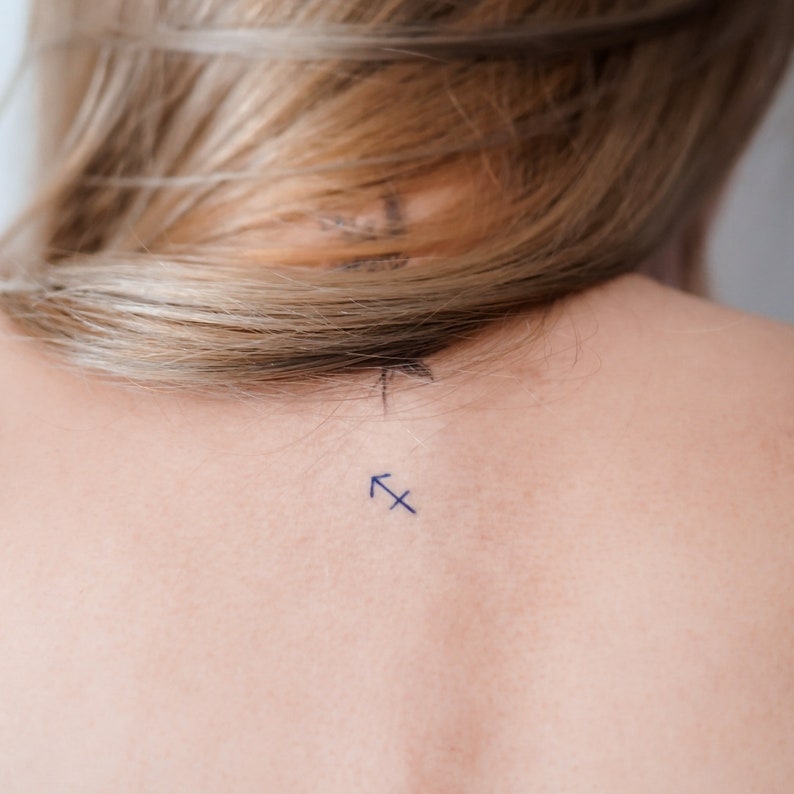 SAGITTARIUS Zodiac Sign Tattoo Mini Minimal Zodiac Constellation Tattoo ...