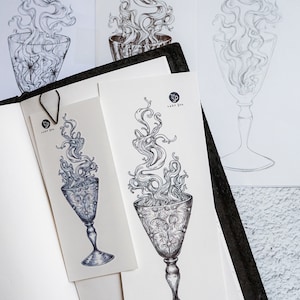 Smoke in the Glass Temporary Tattoo Sticker Illustrative Tattoo Flash ...