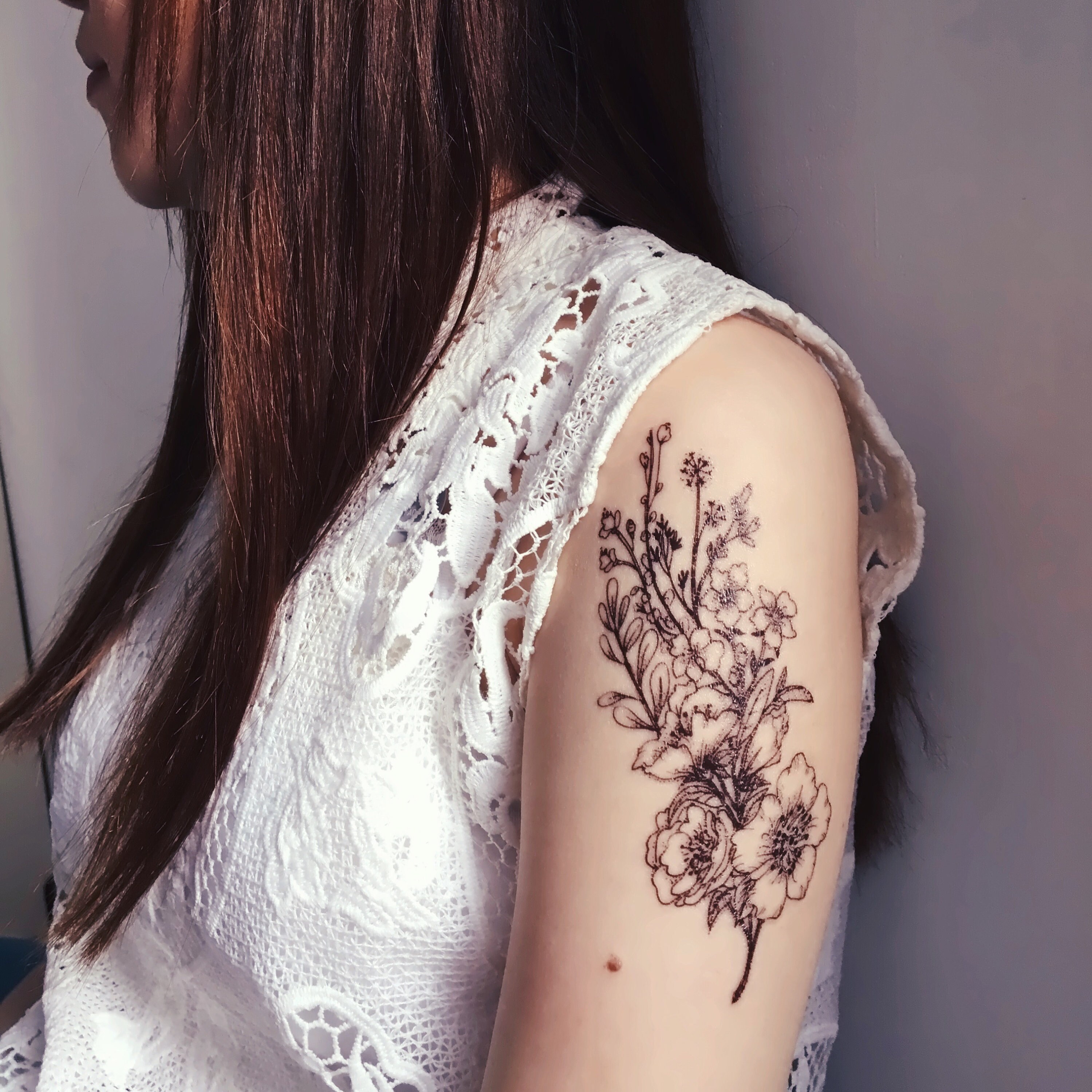 Realistic Flower Tattoos Delicate Watercolor Flower Tattoos - Etsy Hong ...