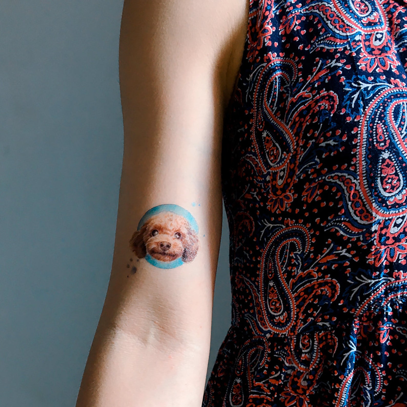 Dog Tattoos Watercolor Animal Temporary Tattoos Poodle Tattoo - Etsy ...
