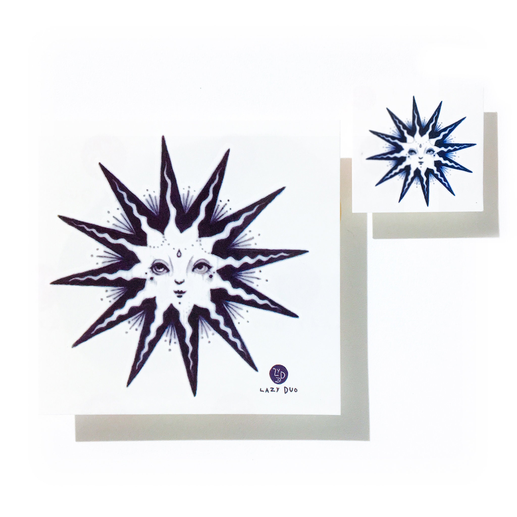 Sun Tattoo Moon Tattoo Star Tattoo Alchemy Tattoo Flash Gothic - Etsy ...