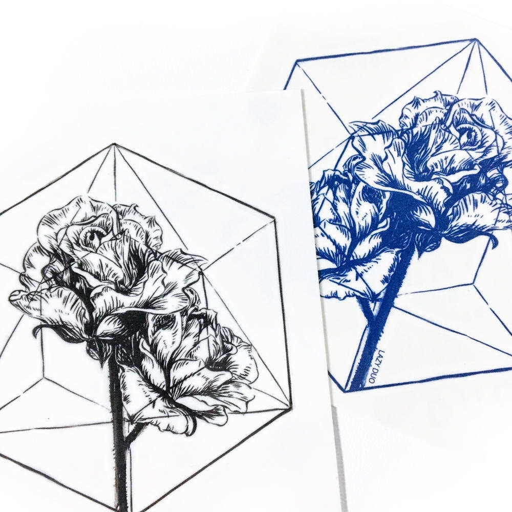 Rose Tattoo Stickers Flower Temporary Tattoos Flower Tattoos - Etsy