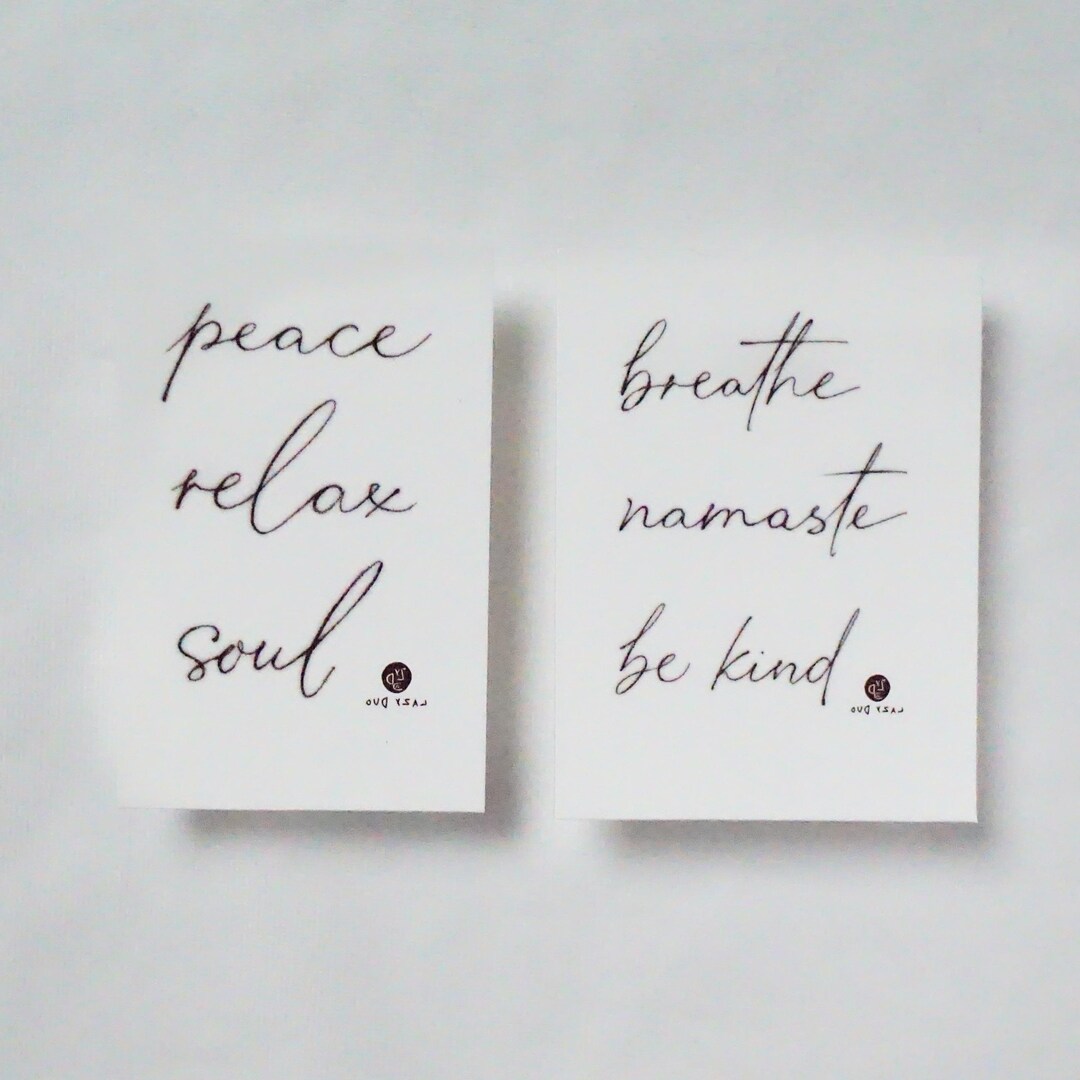 Spiritual Hand-lettering Calligraphy Temporary Tattoo Sticker Self-care ...