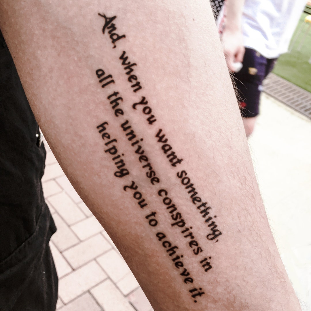 Fiction Quote Tattoos the Alchemist Spiritual Quotes Life Quote ...