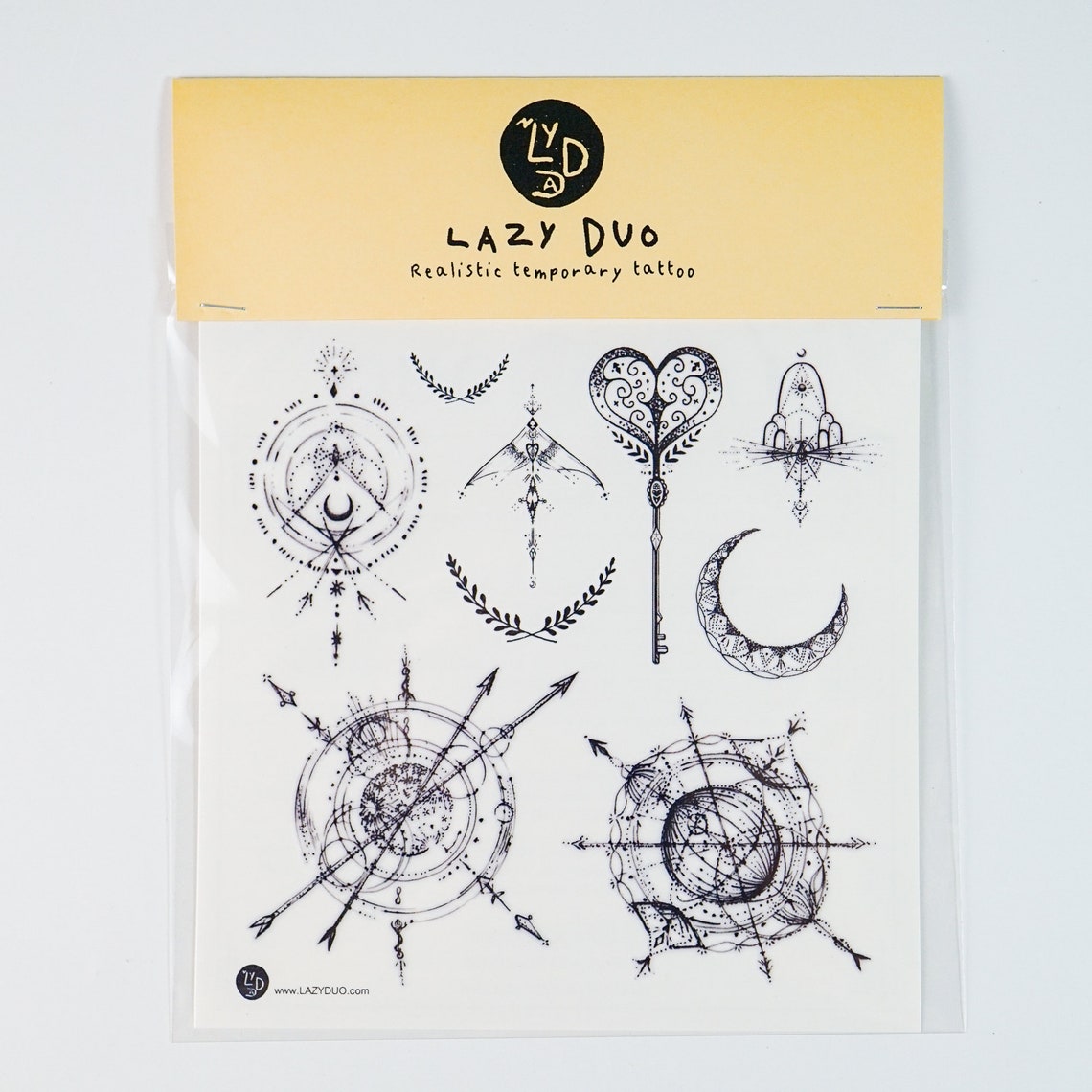 Moon Tattoo Minimal Symbol Tattoos Delicate Compass Tattoo Key | Etsy