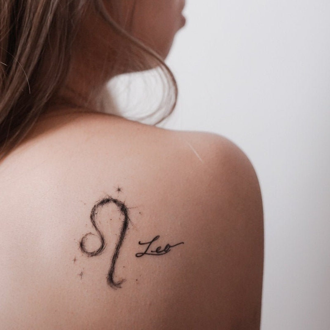 Leo Zodiac Sign Tattoo Leo Horoscope Tattoos Mini Leo - Etsy Hong Kong