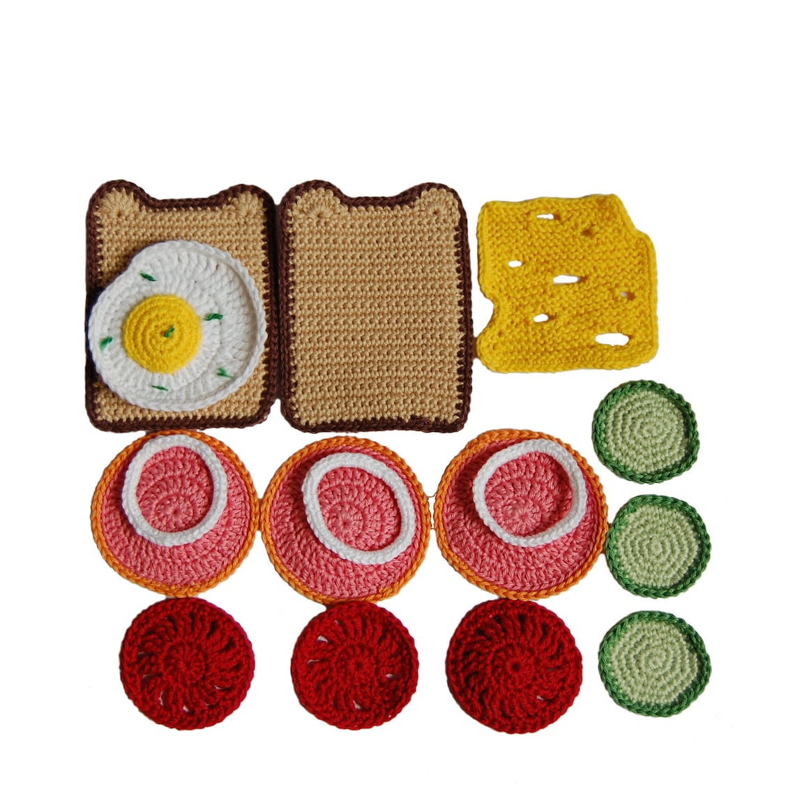 Crochet Sandwich Set-Crochet Sandwich Crochet Play Food Play | Etsy