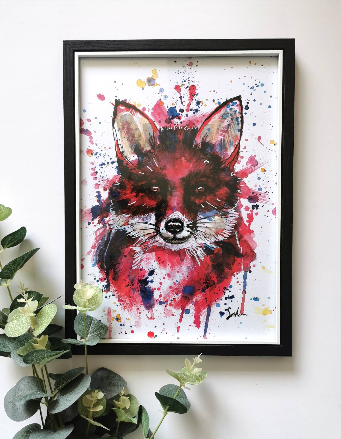 Abstract Fox Painting