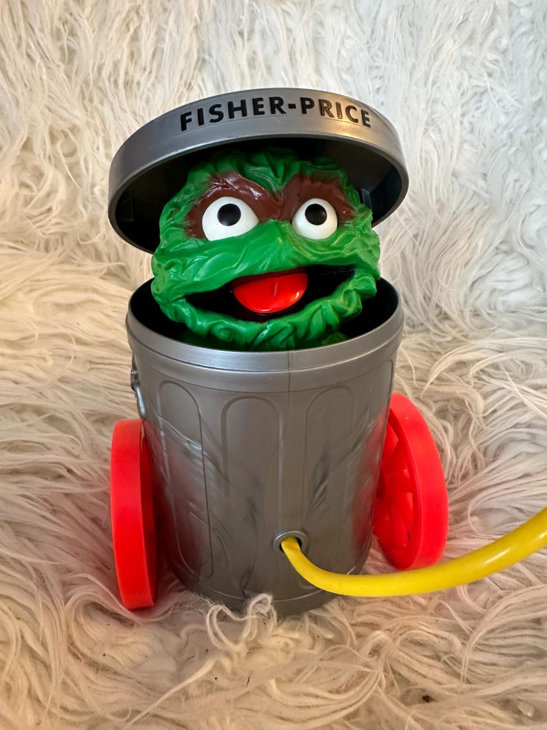 Oscar the Grouch Sesame Street Vintage Pop-up Toy - Etsy