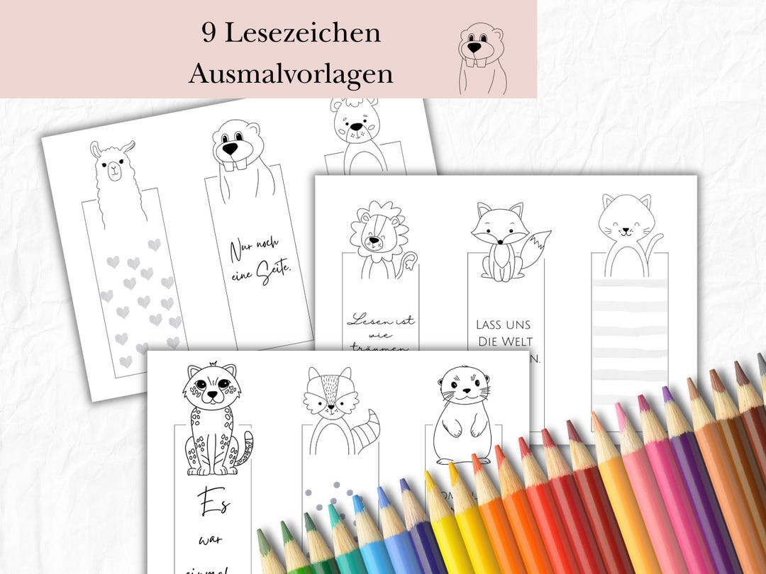 Coloring Bookmarks for Children | Make Your Own Bookmarks for Children ...