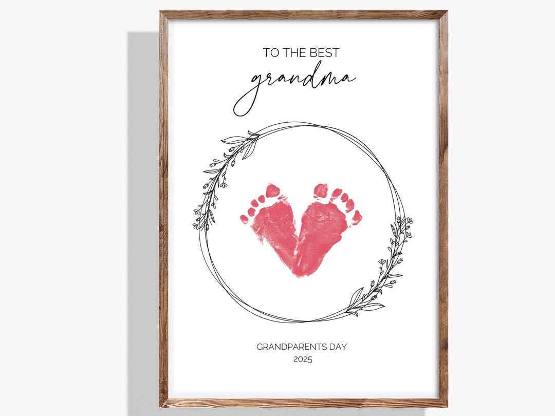 Handprint Craft Grandparents Day – Heart Handprint Art Printable – DIY ...