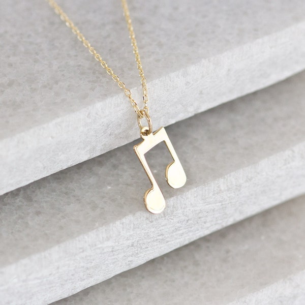 Eighth Note Necklace - Etsy