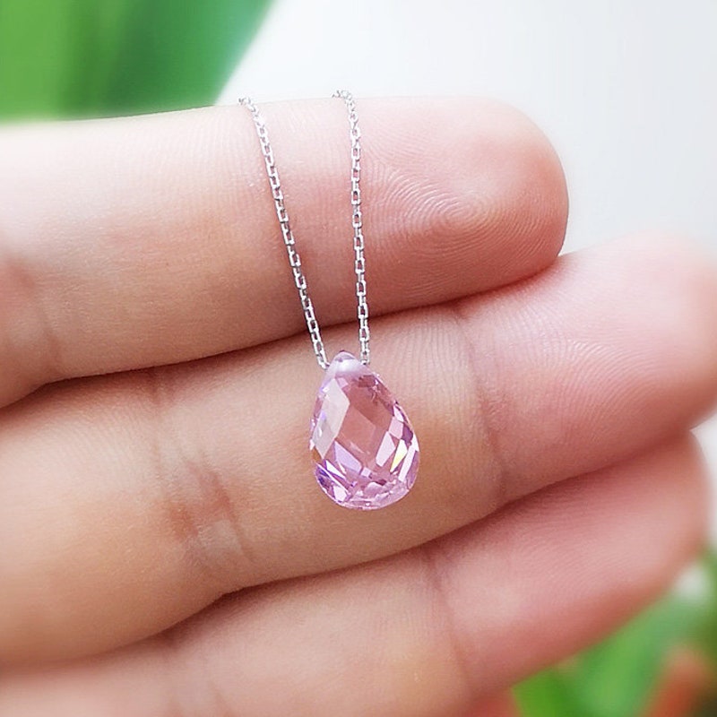 Pink and Silver Necklace - Etsy
