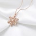 Sterling Silver Snowflake Necklace, Christmas Gift Pendant - Etsy