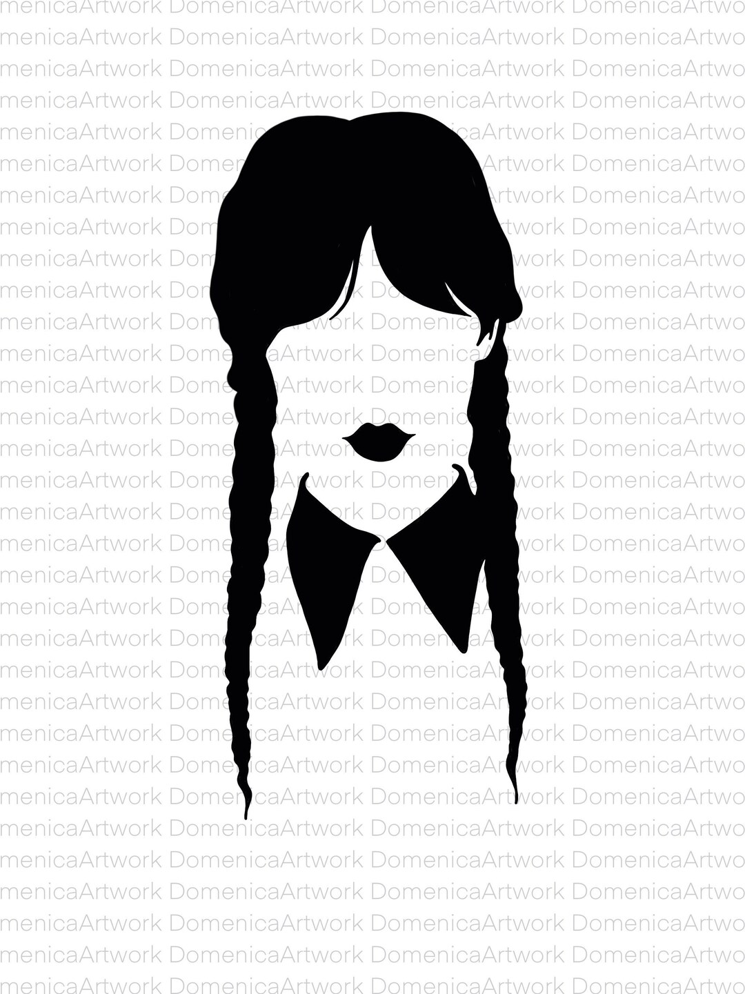 Wednesday Addams SVG PNG Jenna Ortega Chibi, Addams Family Digital ...