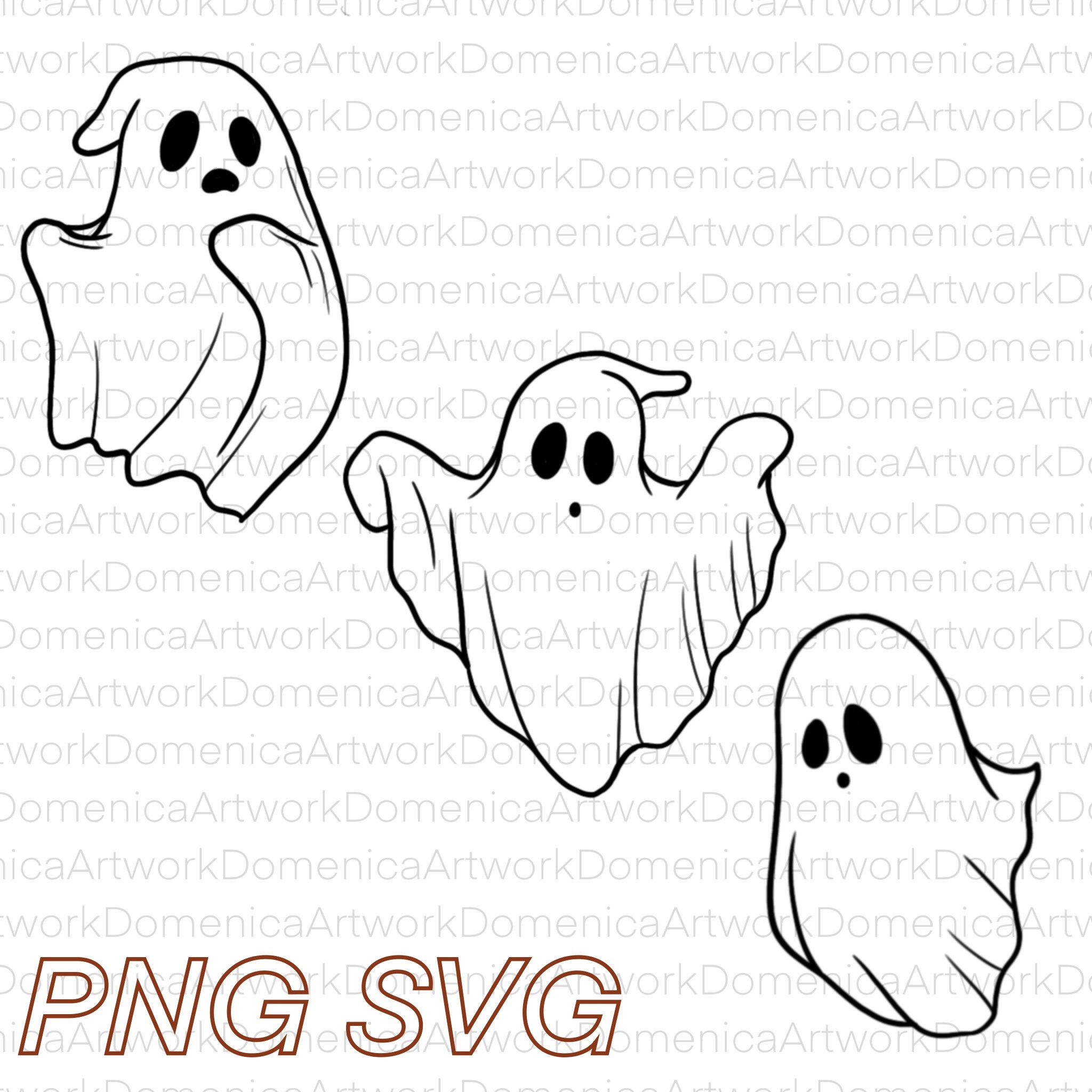 Ghost Bundle Svg Png, Cute Ghost Clipart, Spooky Season Svg, Ghost ...