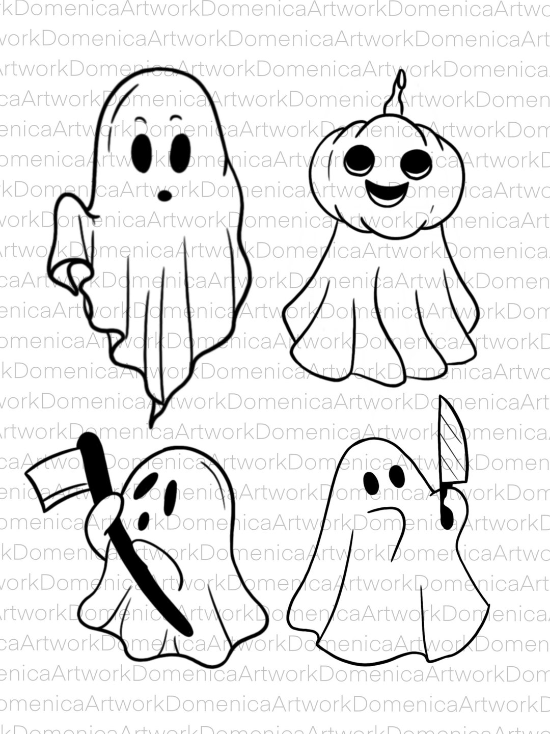 Halloween Ghosts, Cute Ghost, Halloween Ghost SVG, Halloween PNG ...