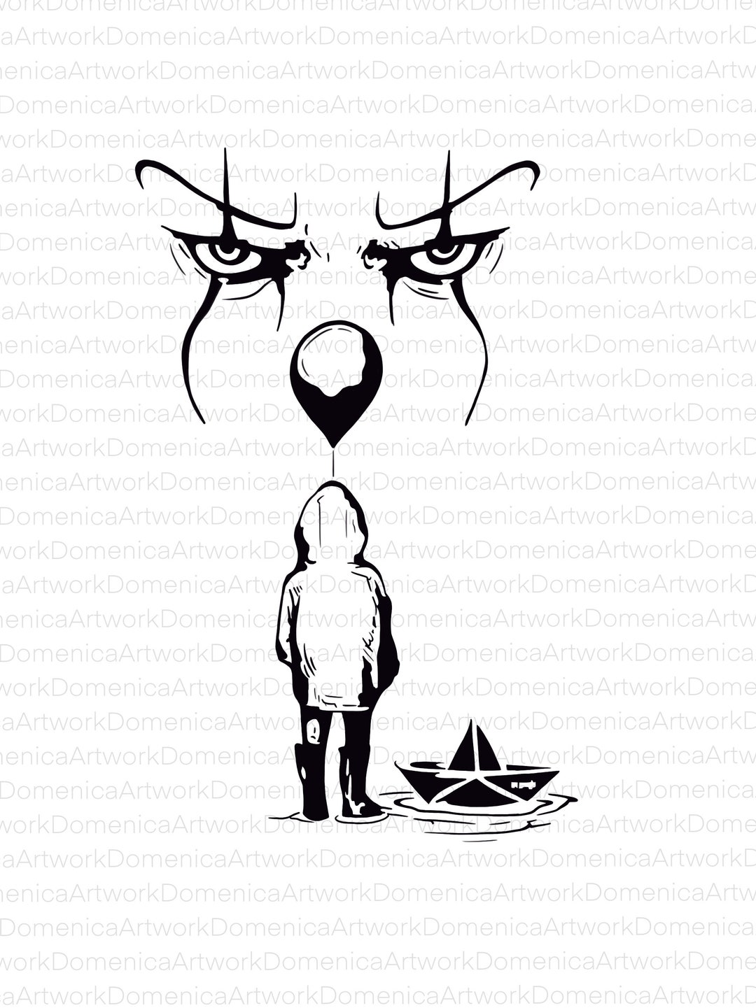 Pennywise Svg, Horror Character Svg, Halloween Svg, Pennywise Clipart ...