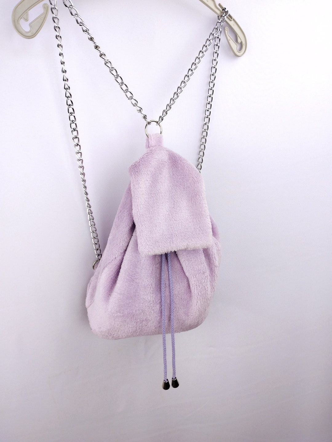 Plush Chained Backpack, Fluffy Bag, Rave Backpack, Cute Backpack ...