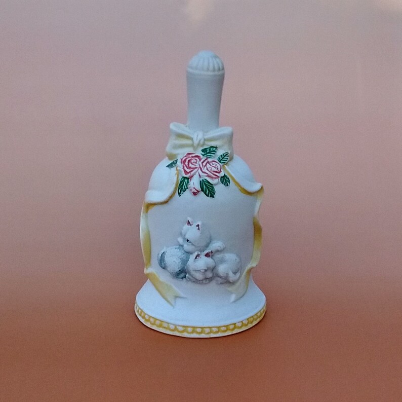 Vintage Ceramic Bell, Dinner Bell, Home Accessory, Unglazed Ceramic ...