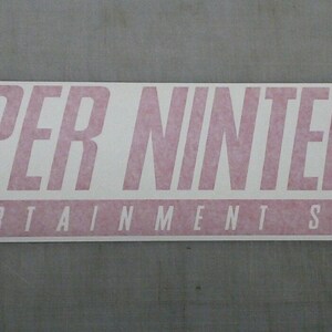Nintendo Super Nintendo SNES Wall Art Logo Sticker Decal - Etsy