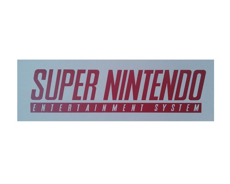 Nintendo Super Nintendo SNES Wall Art Logo Sticker Decal - Etsy
