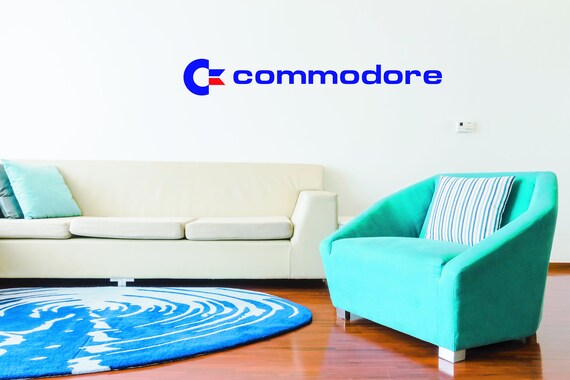 Commodore Wall Art Logo Sticker Decal | Etsy