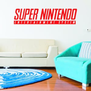 Nintendo Super Nintendo SNES Wall Art Logo Sticker Decal | Etsy