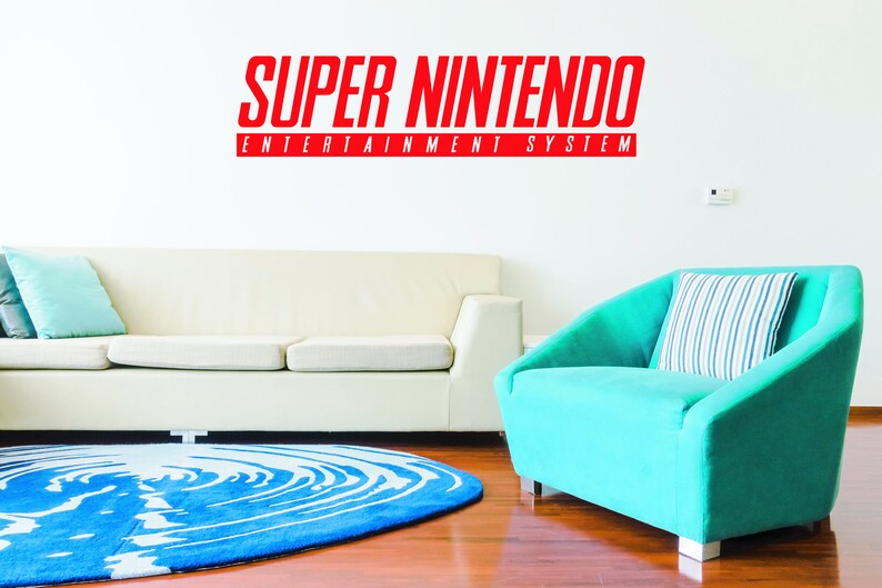 Nintendo Super Nintendo SNES Wall Art Logo Sticker Decal - Etsy