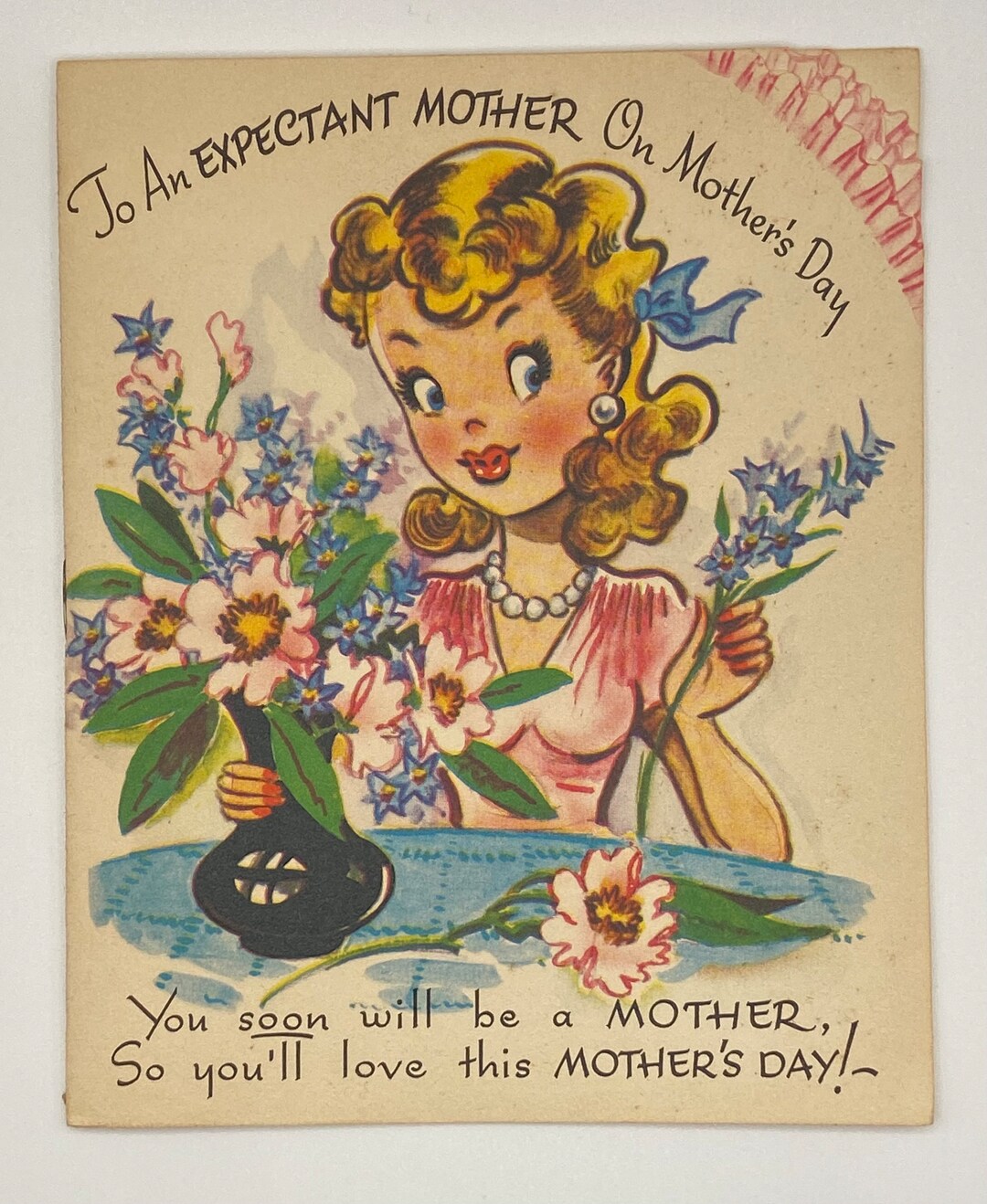 Vintage Gibson Expectant Mothers Day Card - Etsy