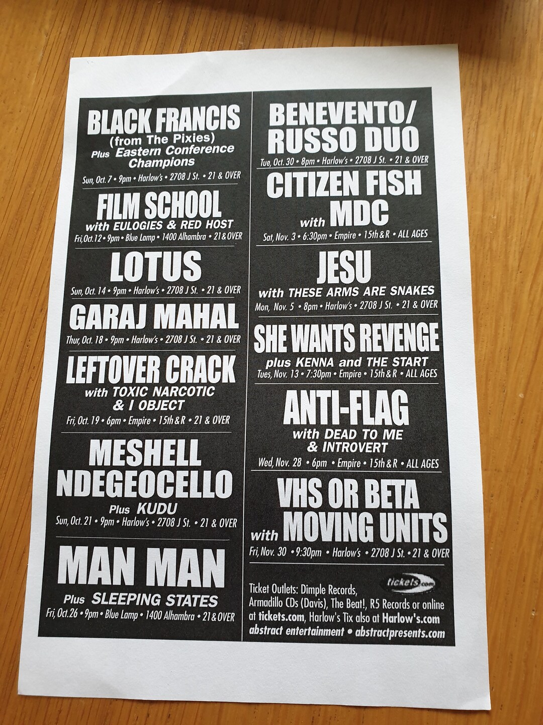 Punk Gig Flyer - Etsy