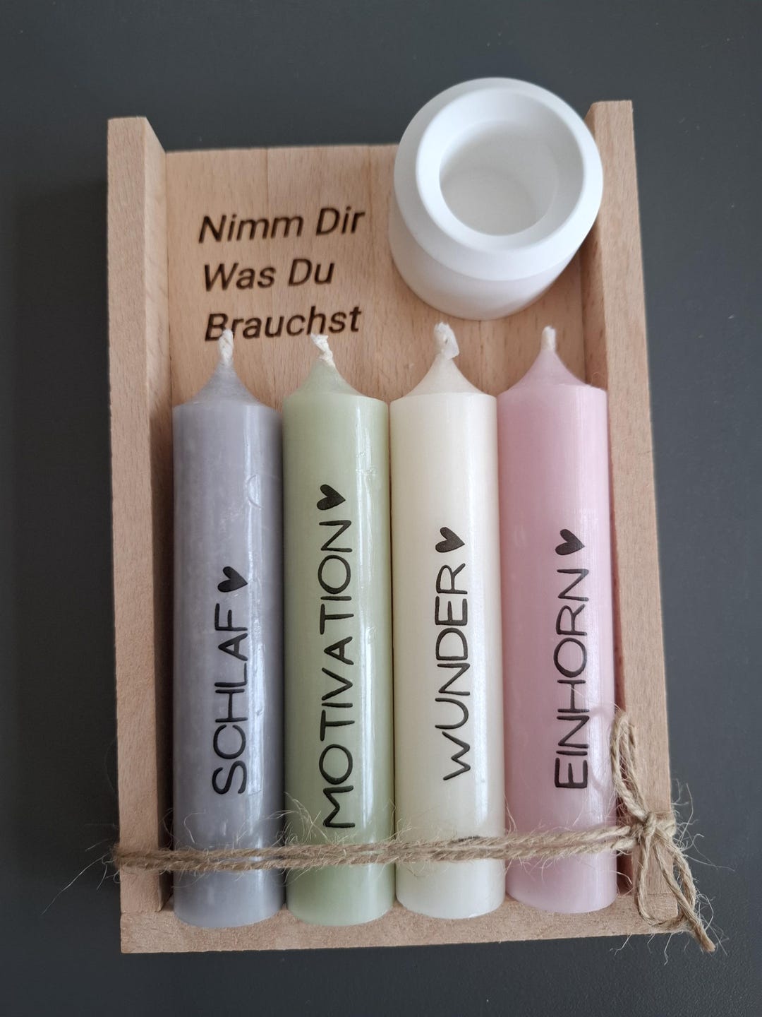 Gift Set, Wooden Box, Candles, Take What You Need, Birthday, Candle Box ...