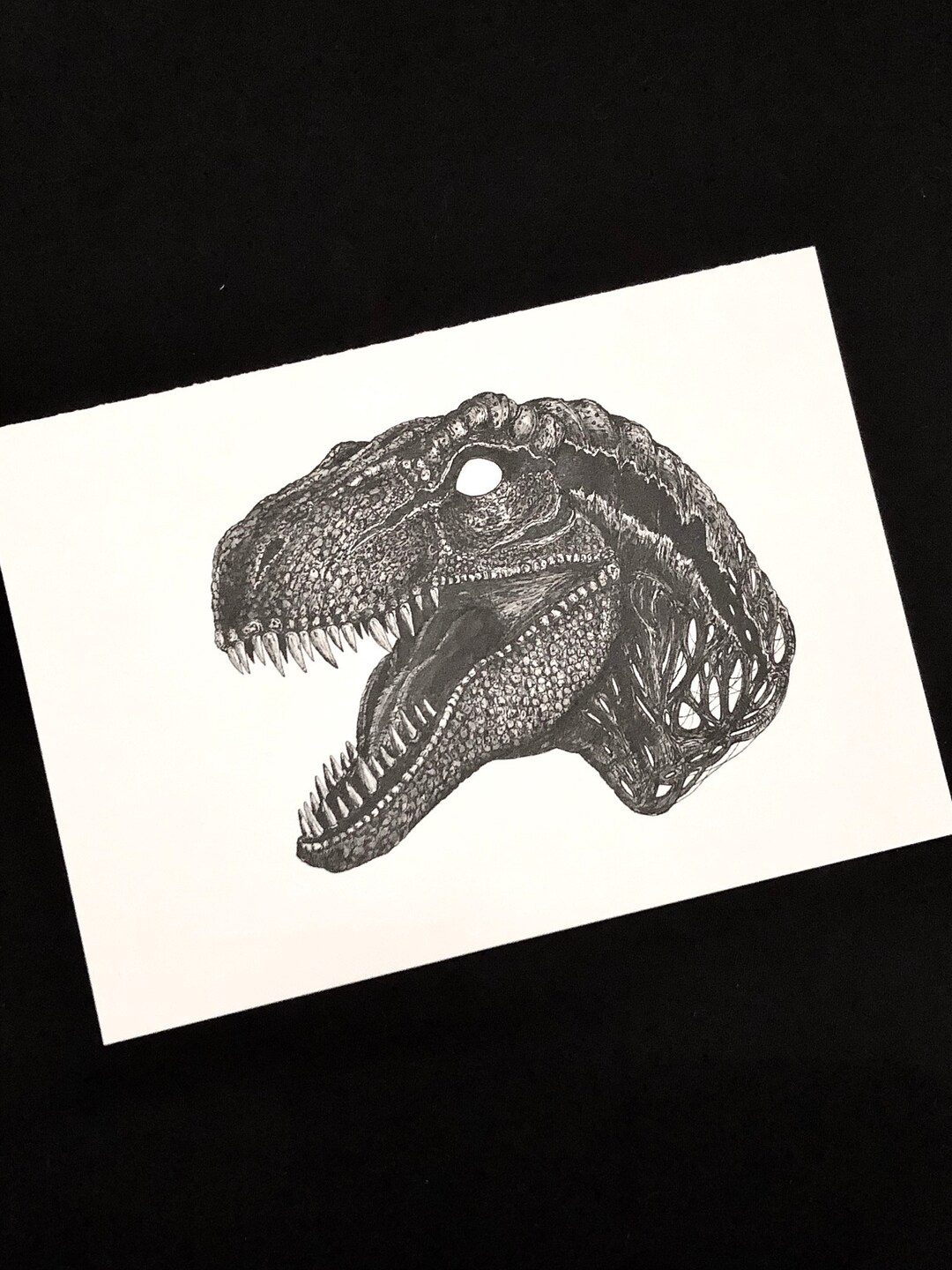 Original Raptor Illustration // Dinosaur Ink Drawing - Etsy