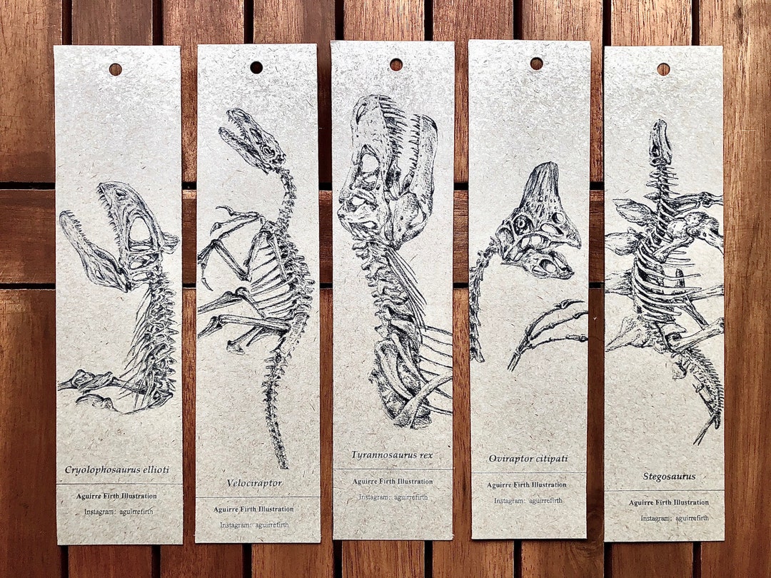 Dinosaur Fossil Handmade Bookmark Sets // Eco-friendly // Dinosaur ...