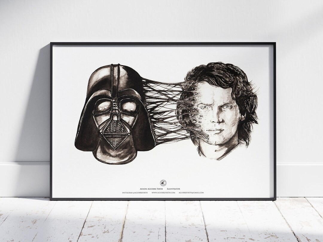 Darth Vader Split Art Print - Etsy