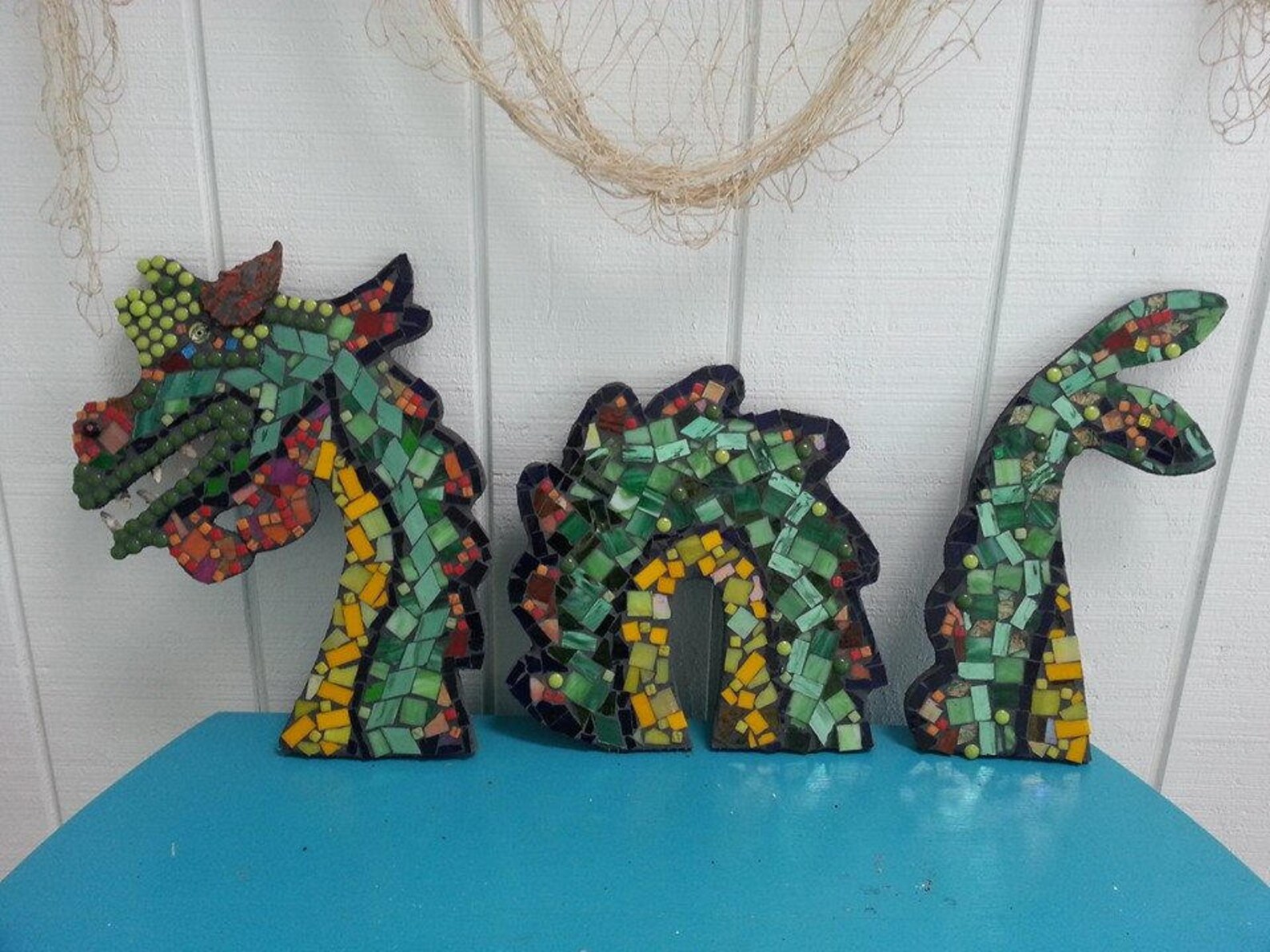 3 Piece Mosaic Dragon - Etsy