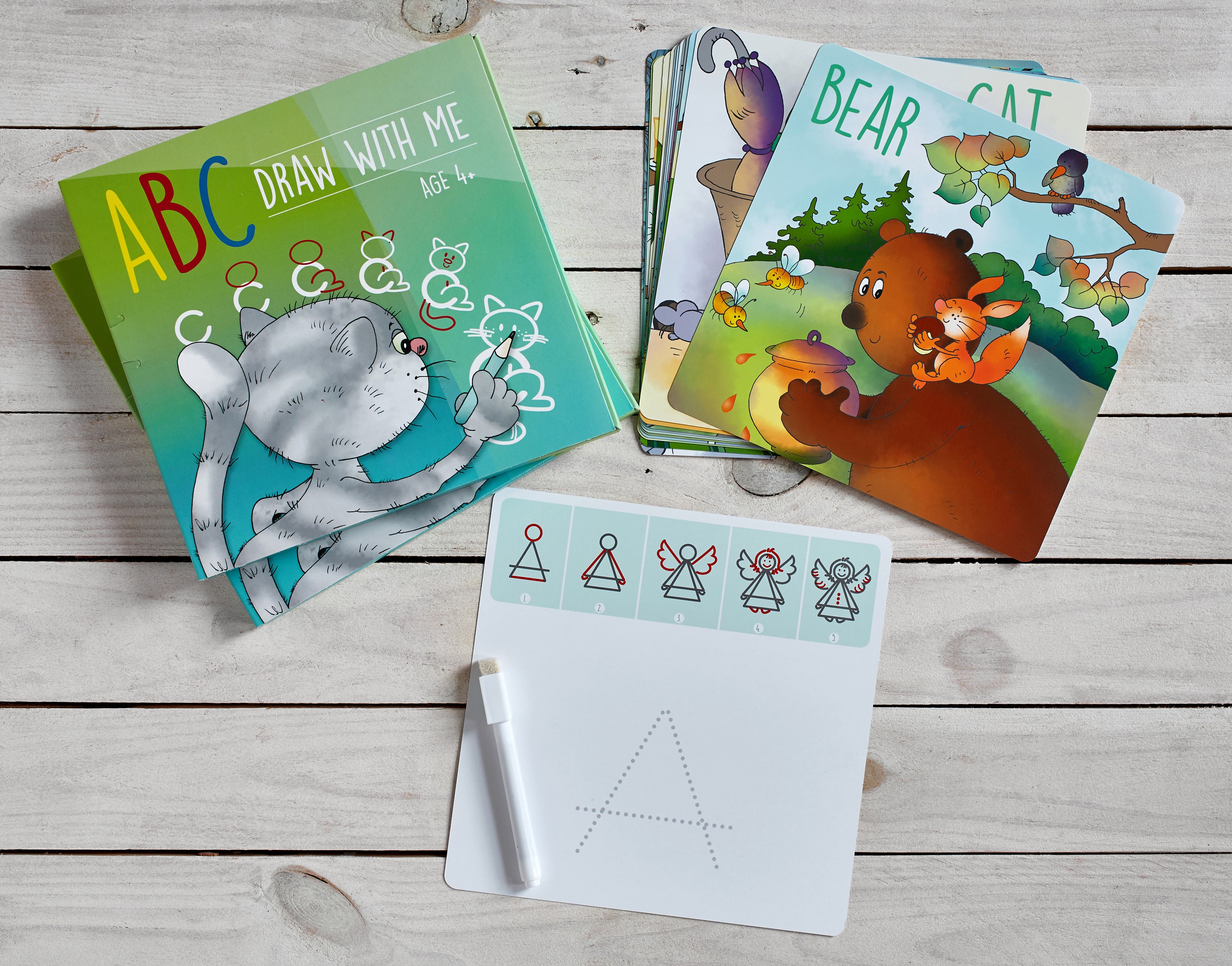 Trace & Erase Alphabet Educational Toy and Gift for 3 4 5 Years Old ...