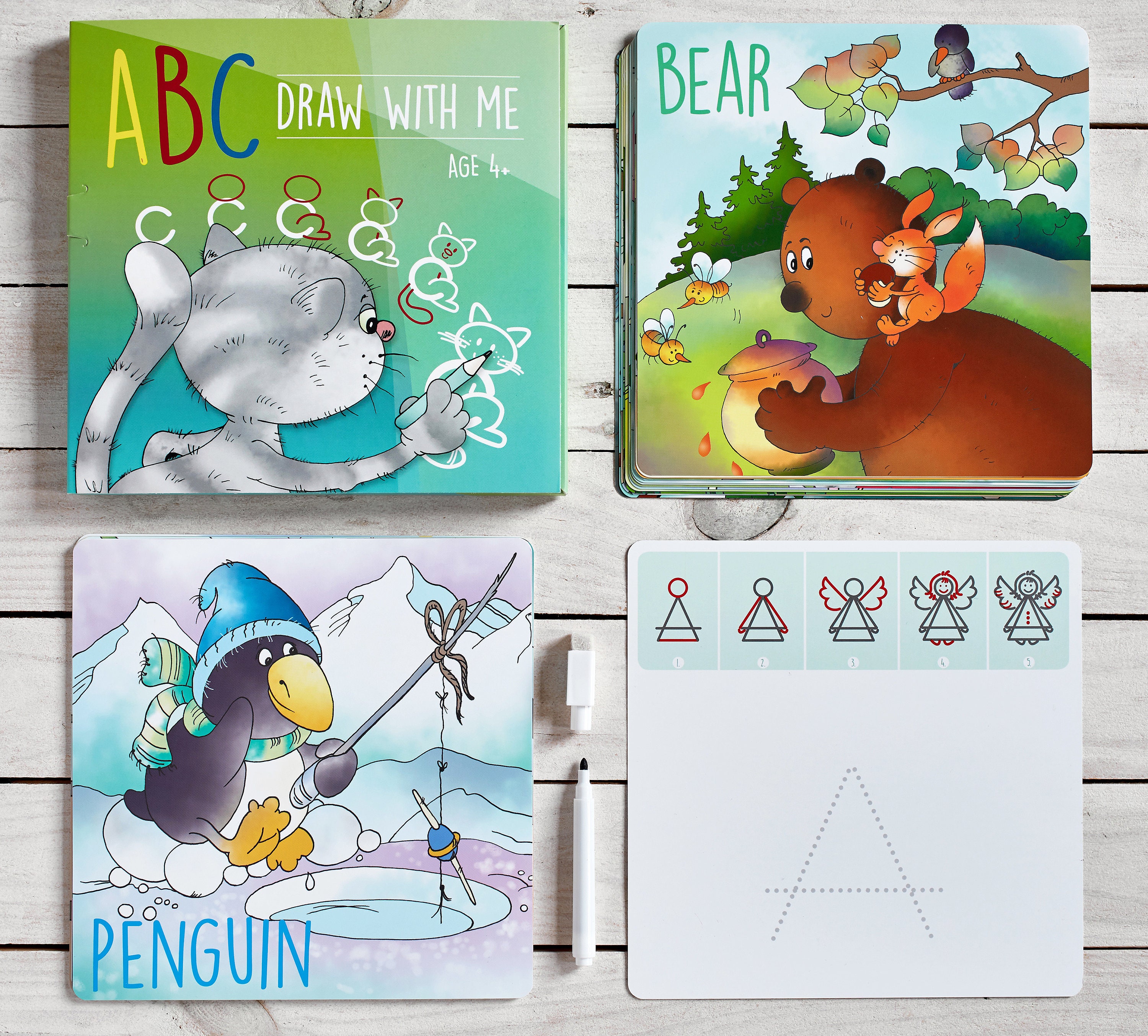 Trace & Erase Alphabet Educational Toy and Gift for 3 4 5 Years Old ...