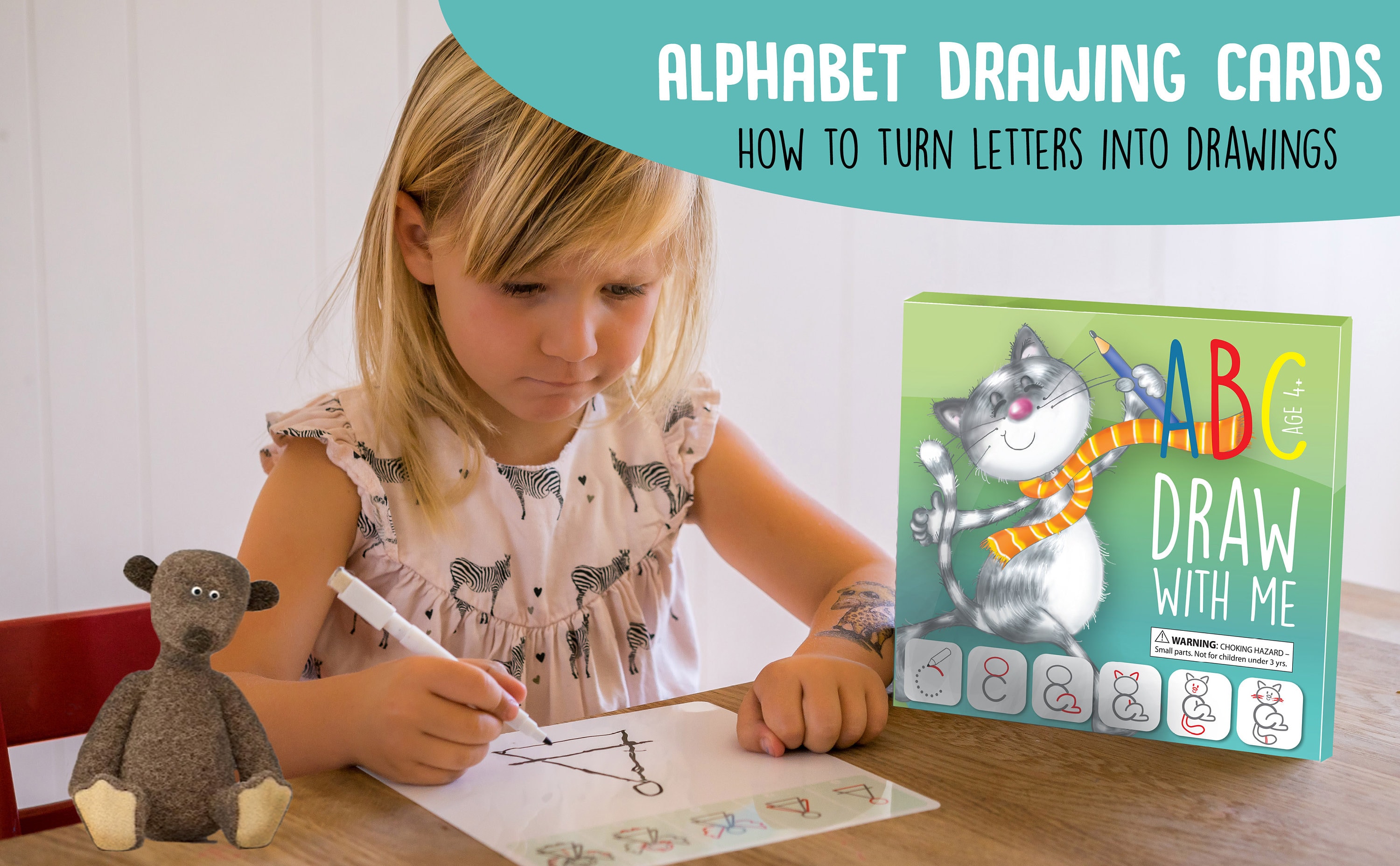 Drawing With Alphabet Learning Letter Tracing ABC Handwriting - Etsy