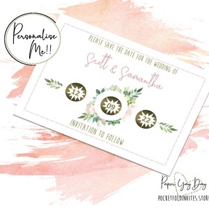 Scratch off to Reveal the Date. Save the Date Cards. Wedding Invites ...
