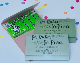 Wedding Favour Idea. Scratch Card Holder. Lottery Ticket - Etsy