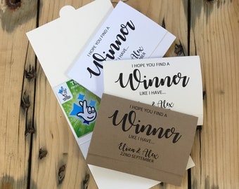 Lottery Scratch Card Wallet Lotto Card Holder Wedding Favor - Etsy