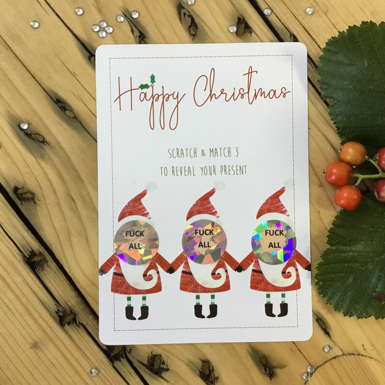 Christmas Scratch & Reveal Card. Funny Xmas Gift. Rude Joke - Etsy